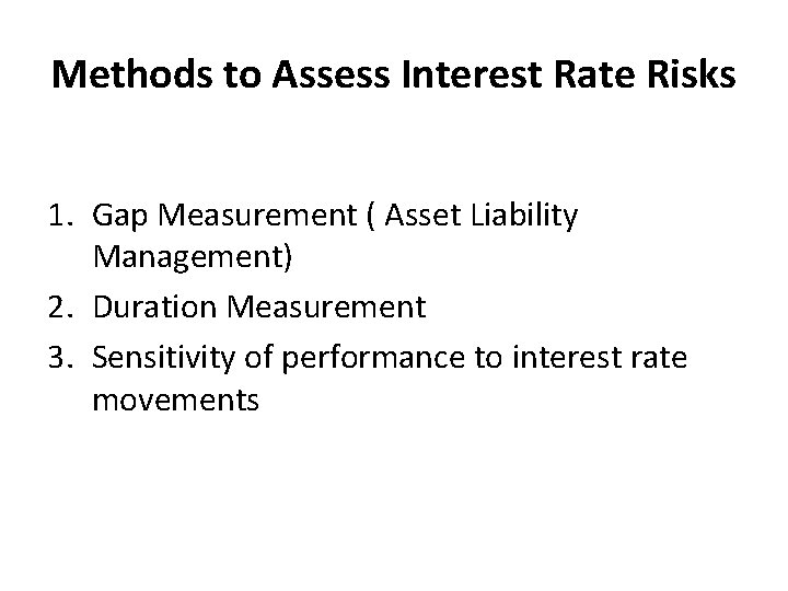 Ch19 Bank Management The underlying goal behind managerial
