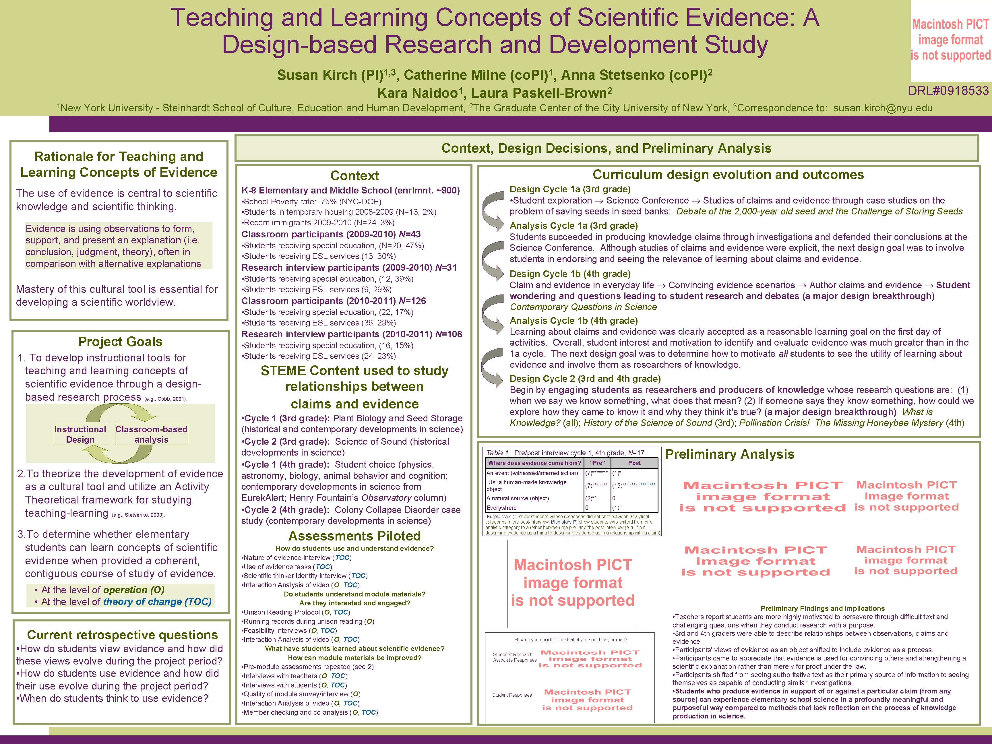 Teaching and Learning Concepts of Scientific Evidence A