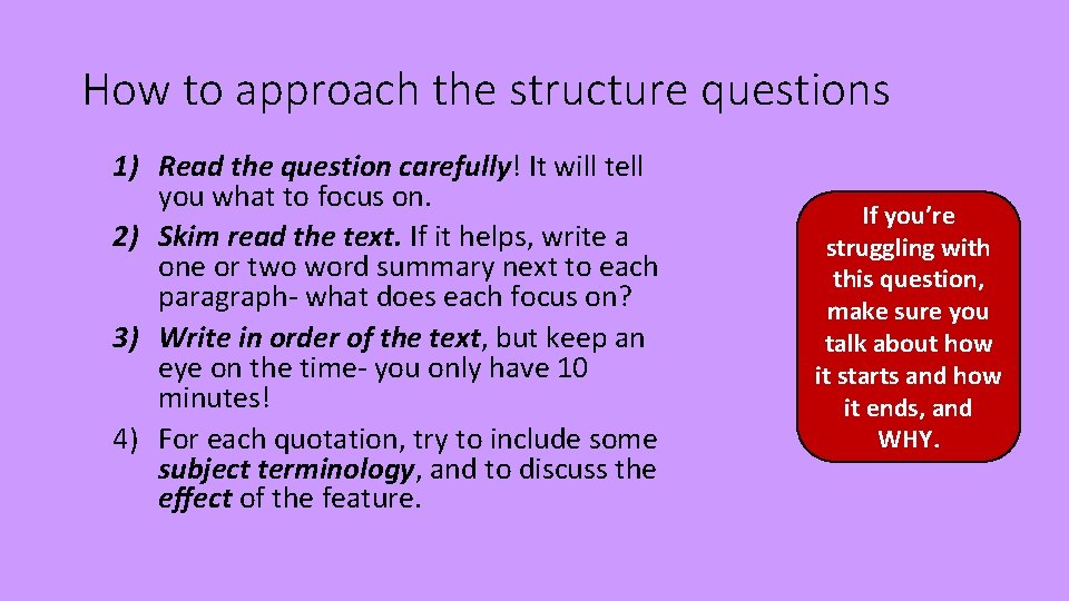 AO 2 b Discuss structure explaining why they
