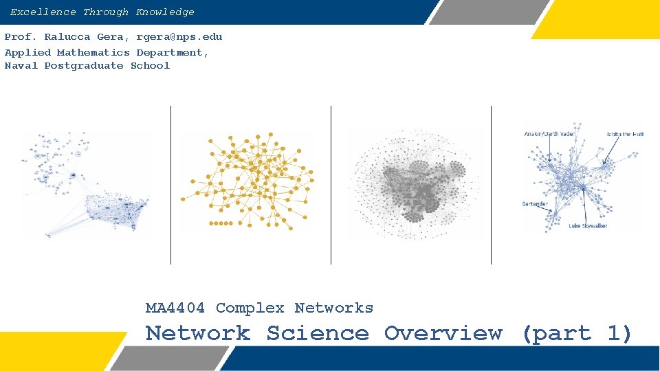 Excellence Through Knowledge Prof Ralucca Gera rgeranps edu