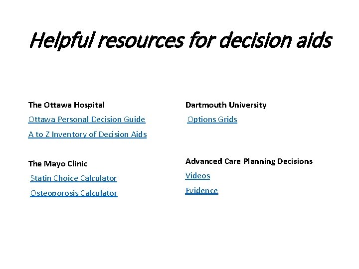 Using Current Evidence Based Resources to Reach WellInformed