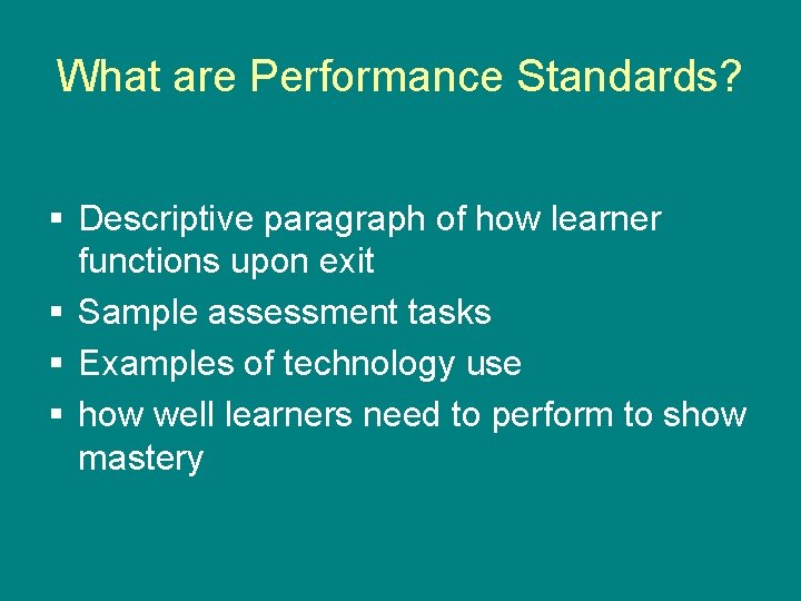 Model Standards English as a Second Language OACE