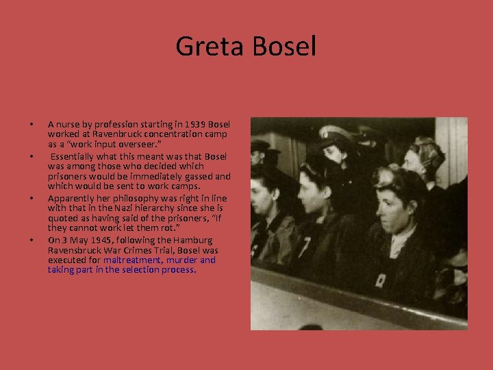 Most Evil Women In Nazi Camps Dorothea Binz