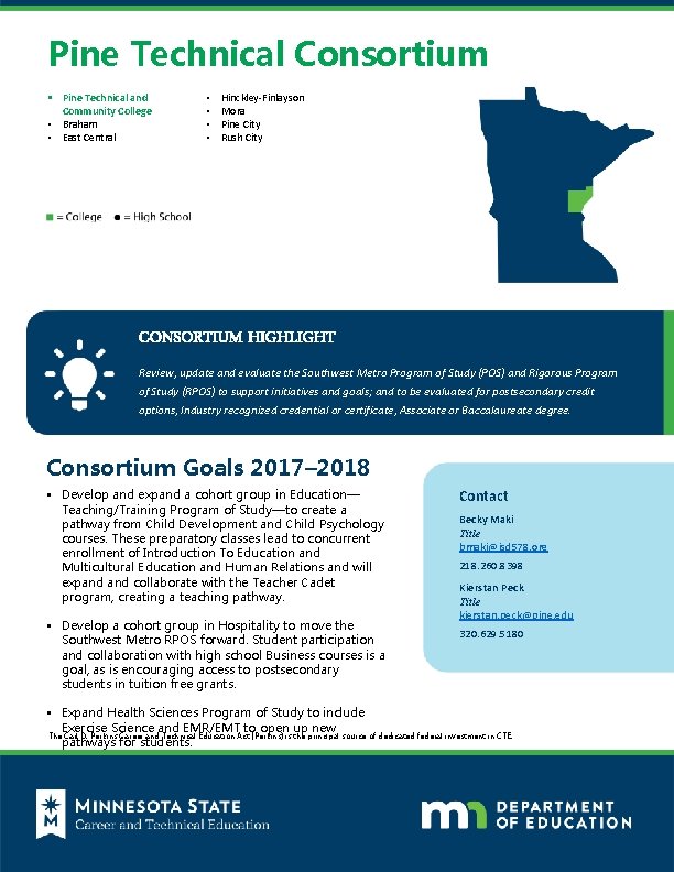 Pine Technical Consortium Pine Technical and Community College