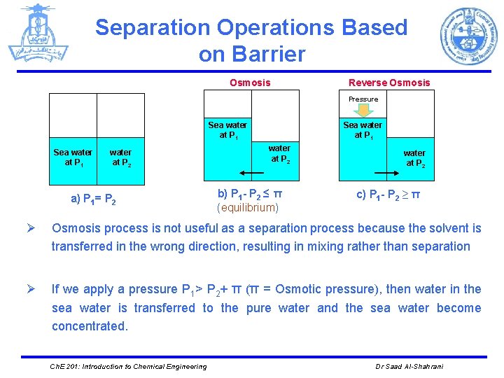 SEPARATION BY BARRIER SEPARATION BY BARRIER Phase 1