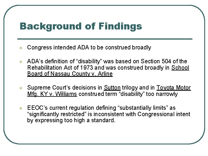 ADA Amendments Act of 2008 American With Disabilities