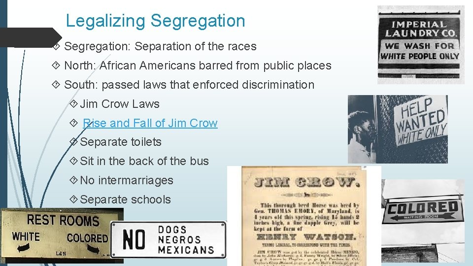 The Rise of segregation Discrimination What is it