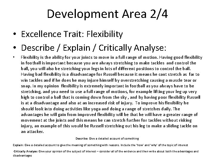 Unit 27 referral 12 Task 2 Performance Strengths