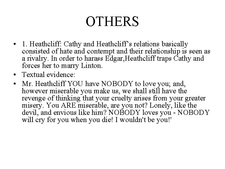 WUTHERING HEIGHTS Catherine Linton Earnshaw Ayesha Nasir Sidra