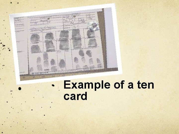 Fingerprints Chapter 6 Objectives 1 Discuss the history