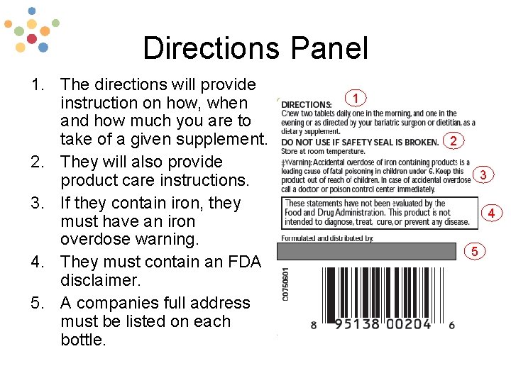 Reading Supplement Labels Supplement Facts Serving Size of