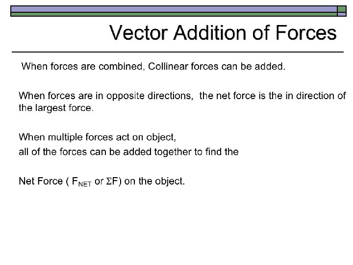 Forces and Motion Review Macroscopic Forces Determine motion
