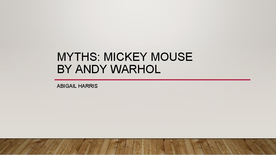 MYTHS MICKEY MOUSE BY ANDY WARHOL ABIGAIL HARRIS