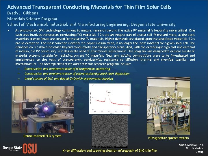 Advanced Transparent Conducting Materials for Thin Film Solar