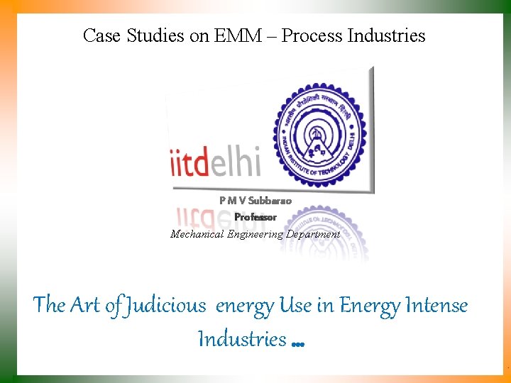 Case Studies on EMM Process Industries P M