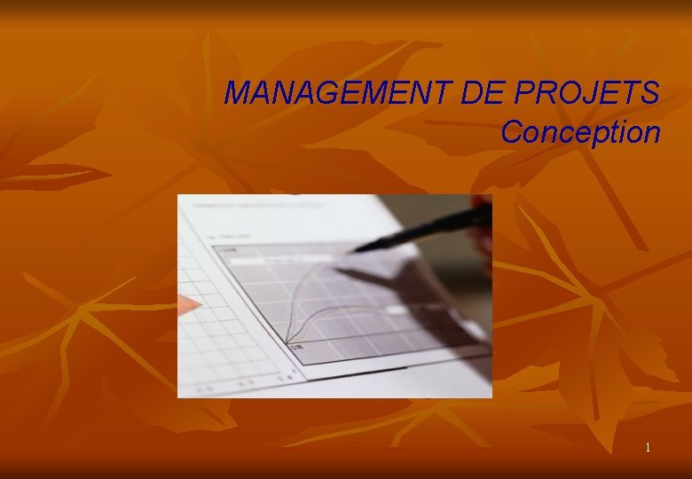 MANAGEMENT DE PROJETS Conception 1 Sommaire n Problmes