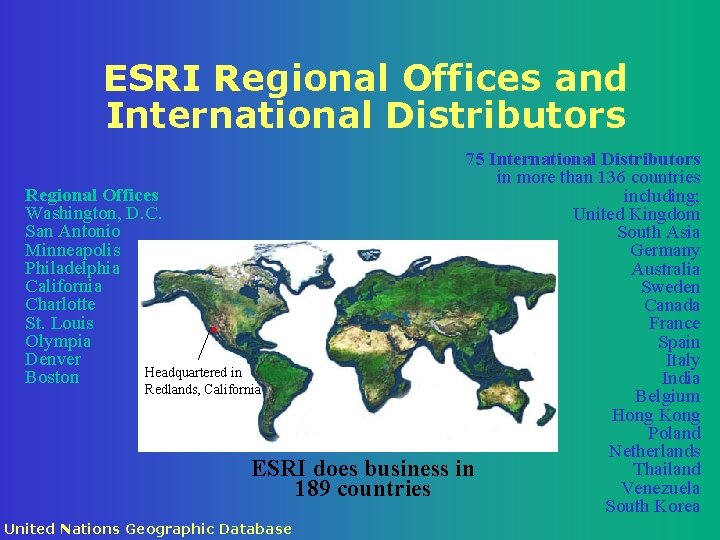 United Nations Geographic Database UN Meeting on Cartography