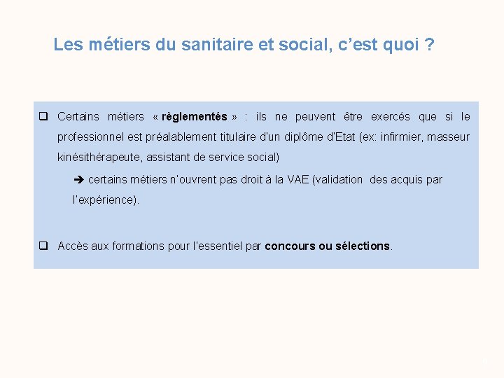 Focus sur un secteur les mtiers du sanitaire