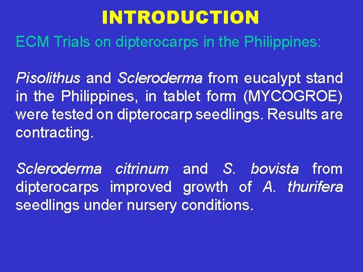FIELD PERFORMANCE OF SHOREA CONTORTA VID ROOTED CUTTINGS