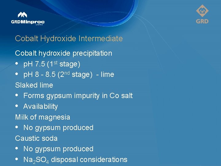 Processing Considerations for the Cobalt Recovery from Congolese