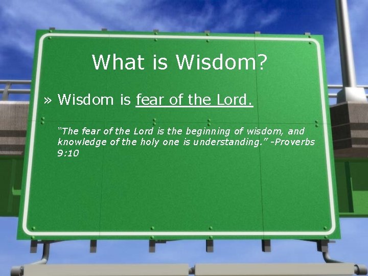 Wisdom Solomons Favorite Subject What is Wisdom Wisdom