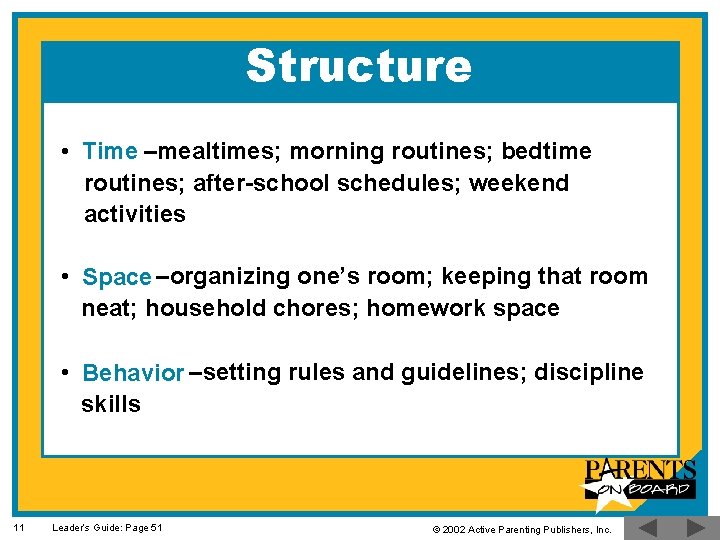 Copyright 2002 Active Parenting Publishers Inc All rights
