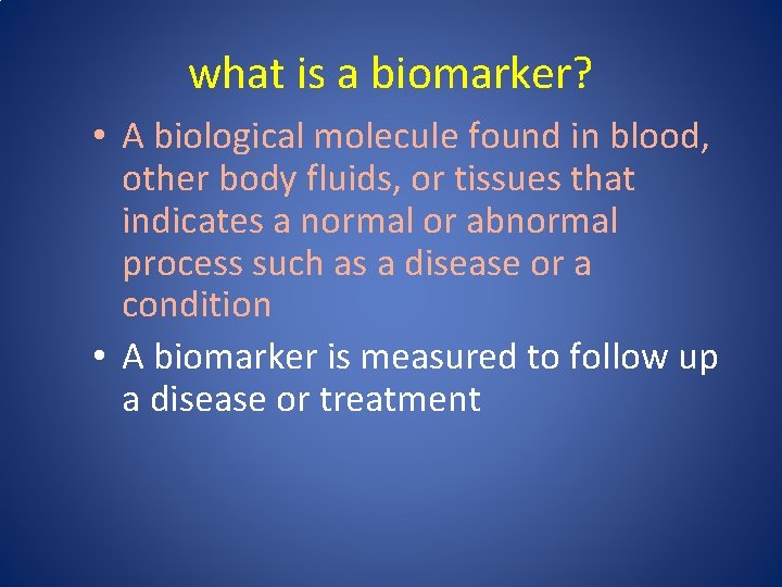 Biochemical markers in disease diagnosis biochemical markers What