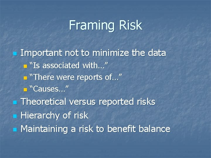 The Role of Risk Information in Product Labeling