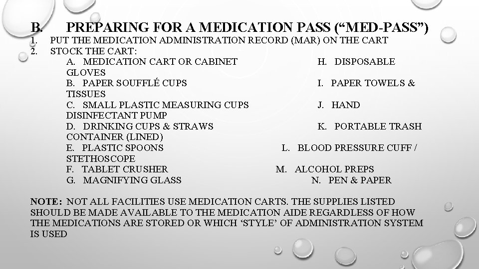 4 1 IDENTIFY BASIC GUIDELINES FOR ADMINISTERING MEDICATIONS