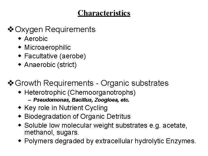 Bacterial Diversity v Objective w To be able