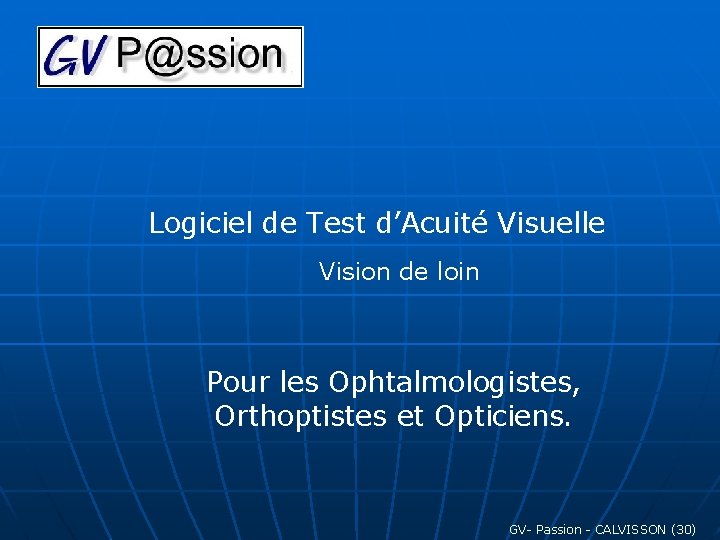 Logiciel de Test dAcuit Visuelle Vision de loin