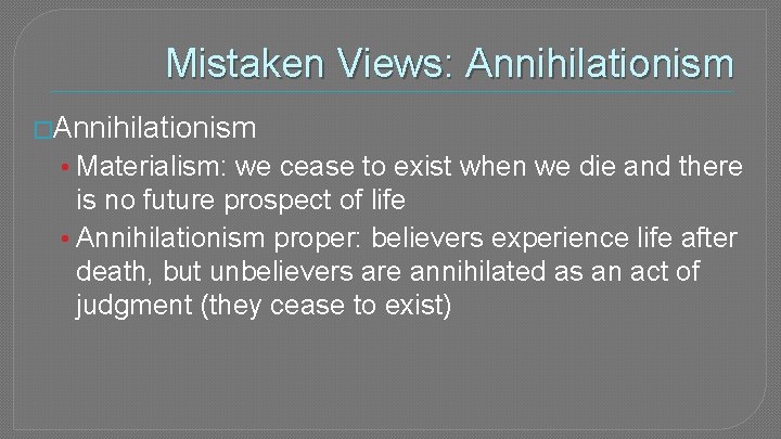 The End Times The Intermediate State Resurrection Trinity