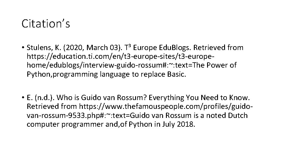 Guido Van Russum Biography By Inderveer Introduction Guido