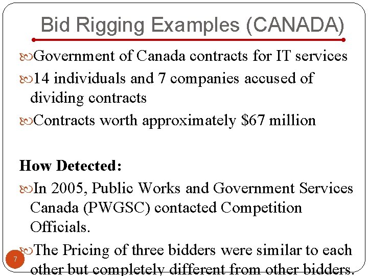 Fair Trading Commission Detecting Bid Rigging Public Procurement