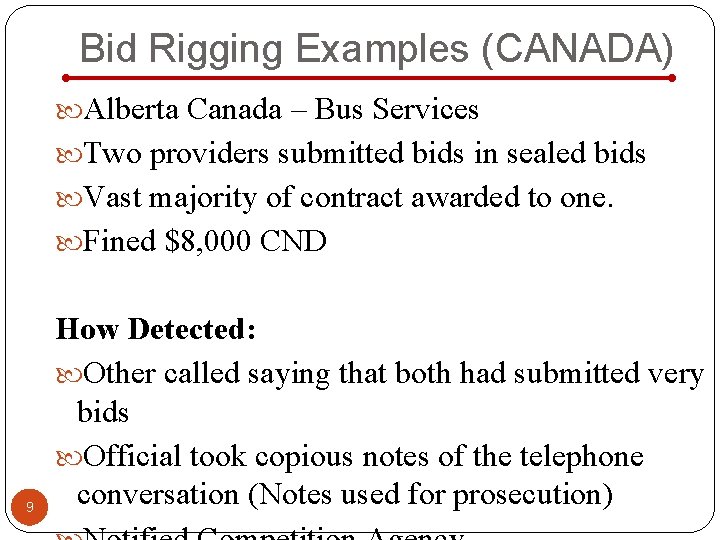 Fair Trading Commission Detecting Bid Rigging Public Procurement