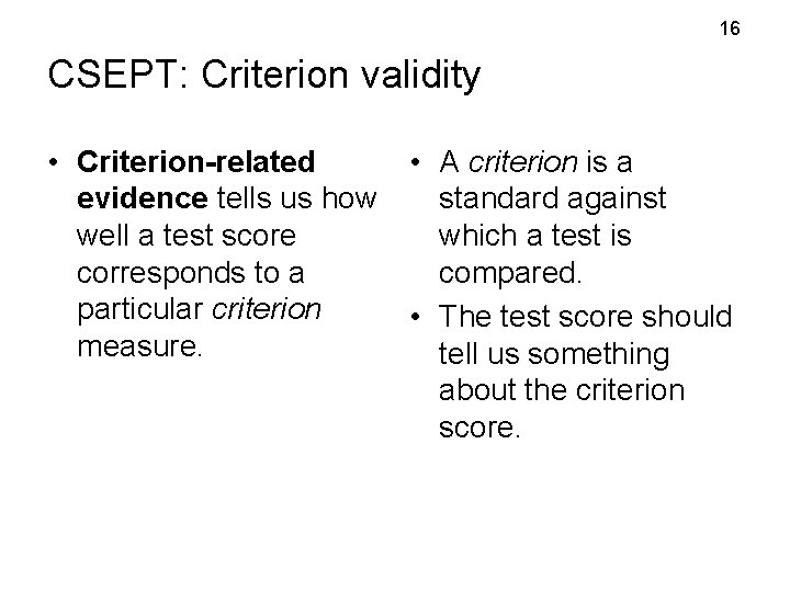 1 Validity Outline 1 Definition 2 Validity Two