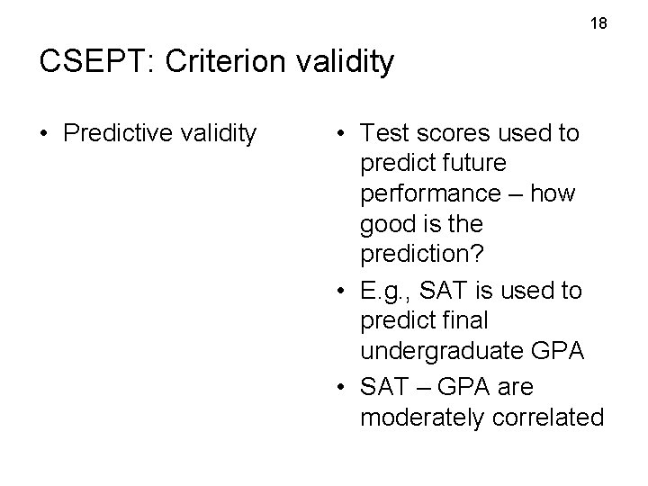 1 Validity Outline 1 Definition 2 Validity Two