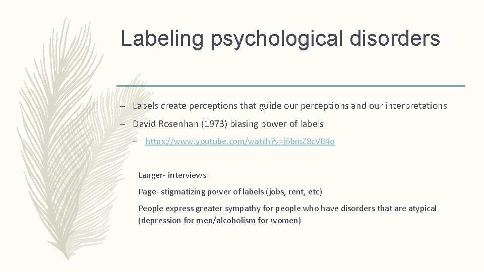 Abnormal behavior Introduction to Psychological Disorders Defining ...