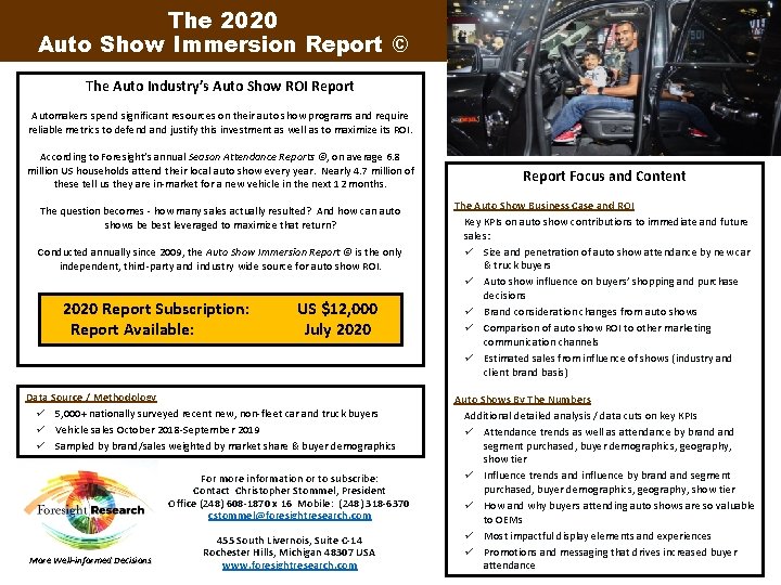 The 2020 Auto Show Immersion Report The Auto