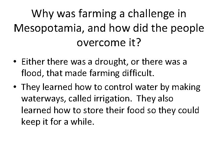 Ancient Mesopotamia Duncan Winburn 9302011 Vocabulary 3 Fertile