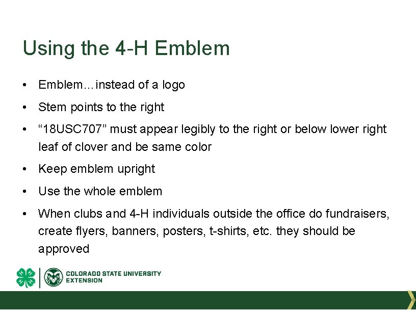 4 H Name and Emblem Usage Vanessa Tranel
