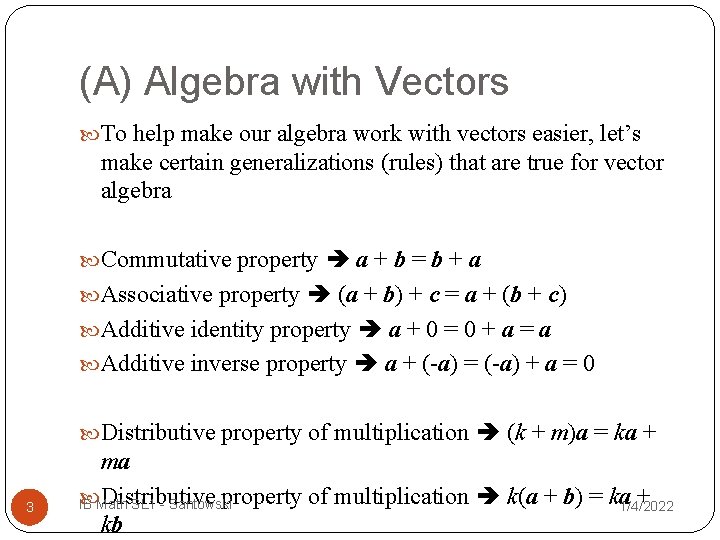T 5 1 Vector Equations IB Math SL