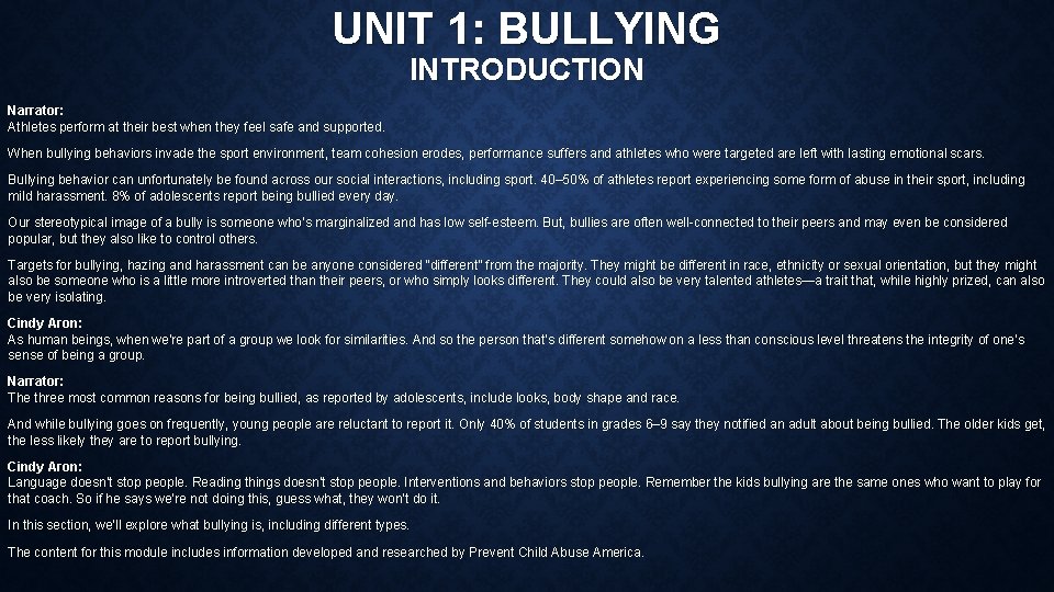 SAFESPORT PART 3 Emotional and Physical Misconduct INTRODUCTION
