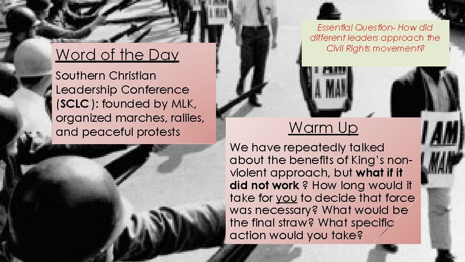 Word of the Day Southern Christian Leadership Conference