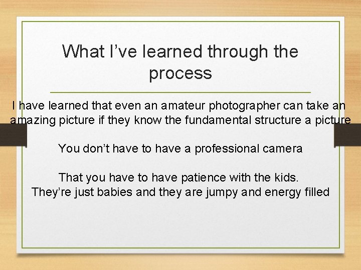 Baby Photography By Amanda Rumple Outline of presentation