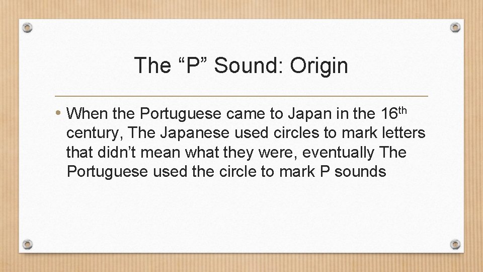 Lesson 9 Sound emphasis Japanese uses an emphasis