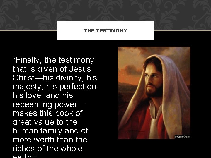 LESSON 2 Behold I am Jesus Christ the