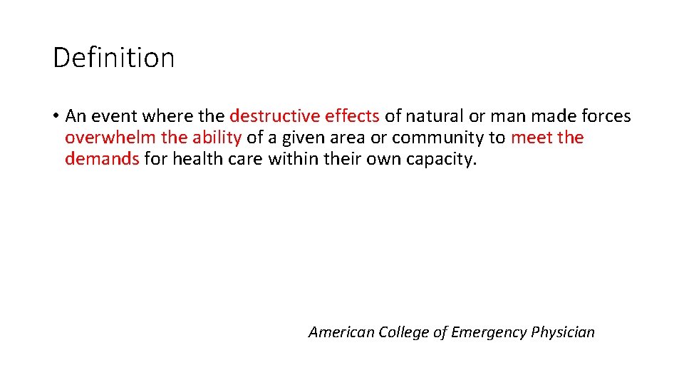 CONCEPT OF DISASTER MANAGEMENT PRESENTED BY DR AHMAD