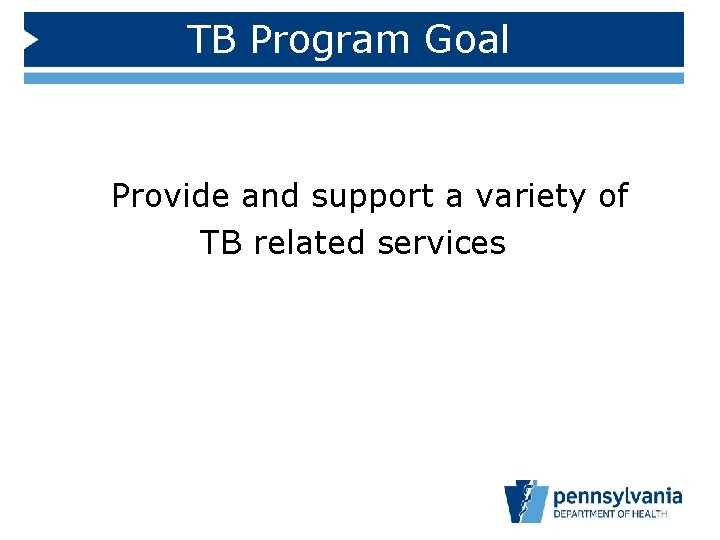 Tuberculosis Follow up Care PA Department of Health
