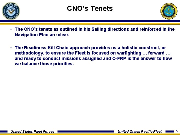 Optimizing The Fleet Response Plan ADM Bill Gortney